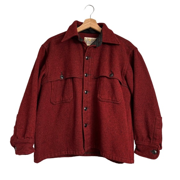 Eddie Bauer | Jackets & Coats | Vintage Eddie Bauer 96s Red Wool Shirt ...